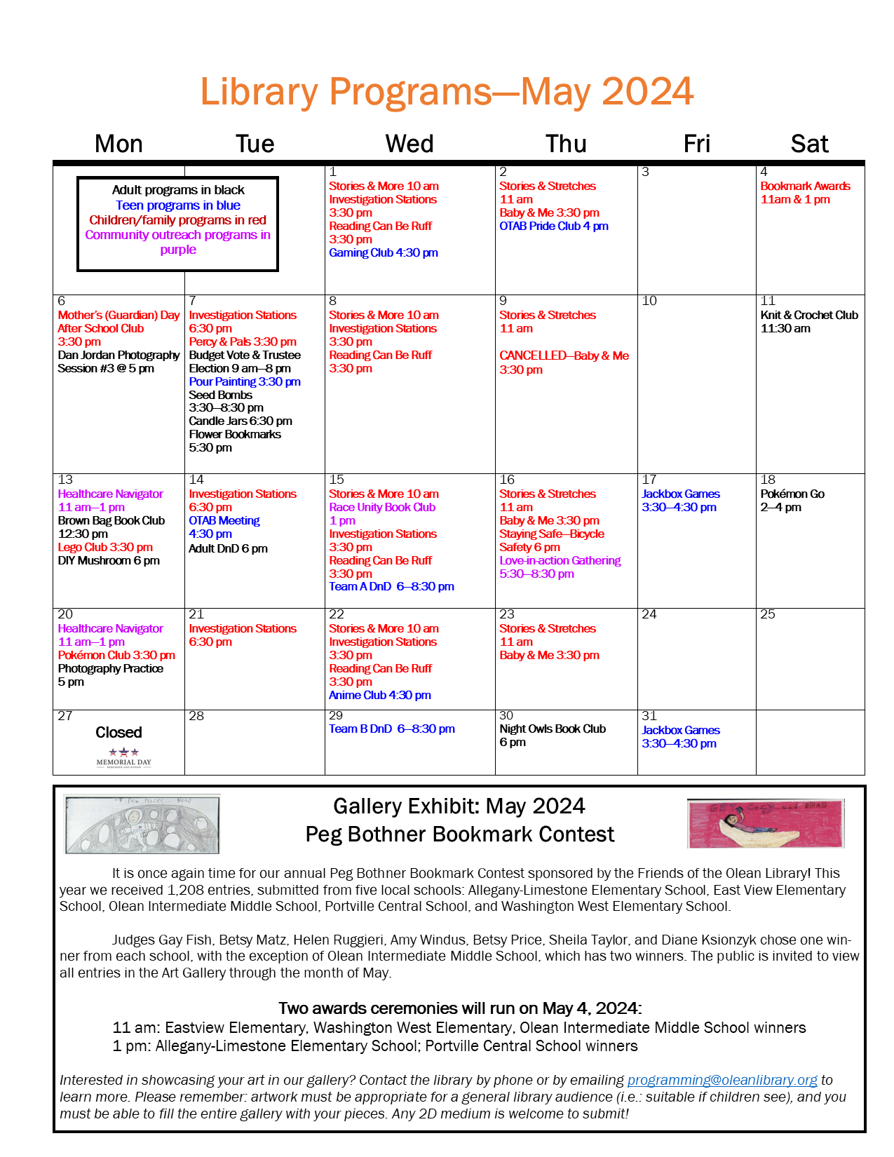 Newsletter – Olean Public Library